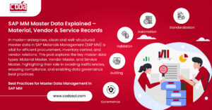 SAP MM Master Data Explained – Material, Vendor & Service Records ...
